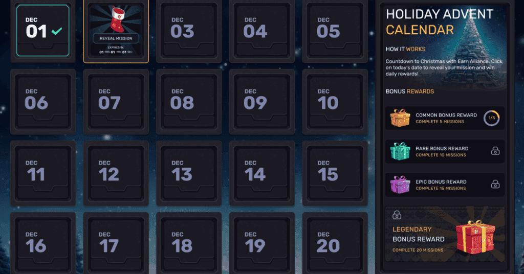 Earn Alliance Launches Minter Winter Advent Calendar | GAM3S.GG