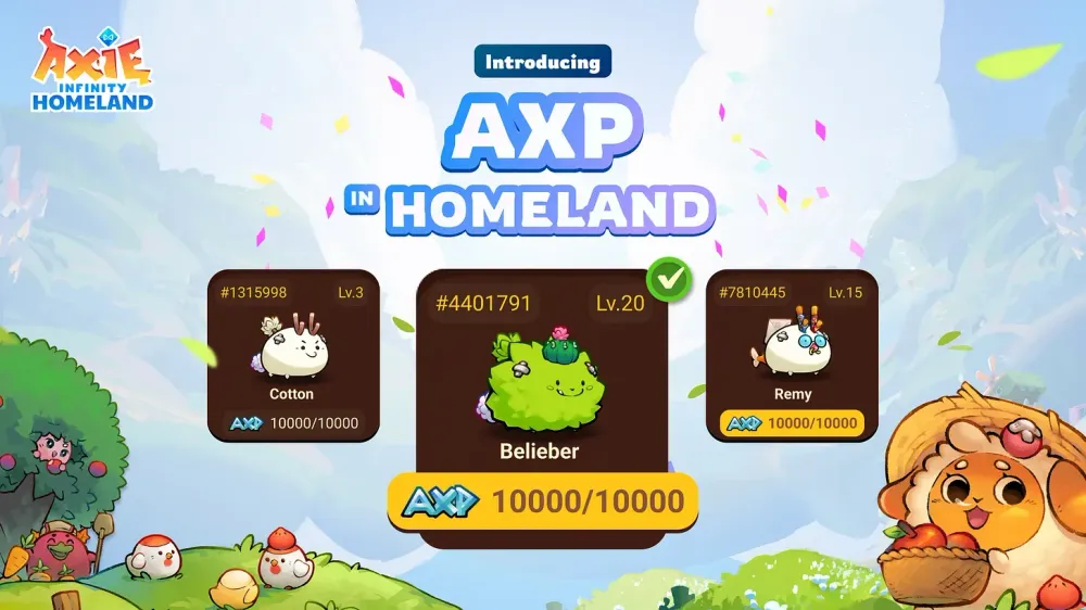 Axie Infinity Introduced AXP in Homeland | GAM3S.GG