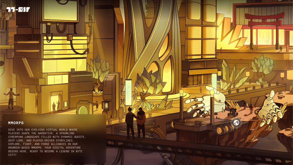 Cyberpunk MMORPG 77-Bit Reveals BitHub | GAM3S.GG