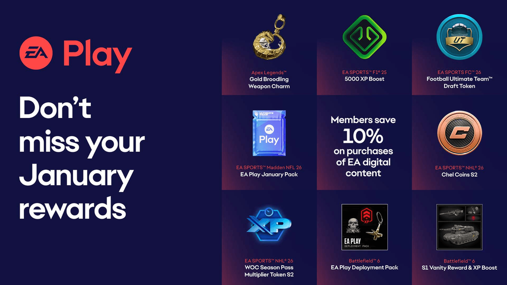 EA Play Big January 2026 Rewards | GAM3S.GG