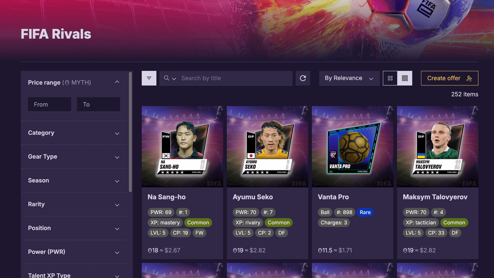 FIFA Rivals NFTs Go Live on Mythical Market | GAM3S.GG