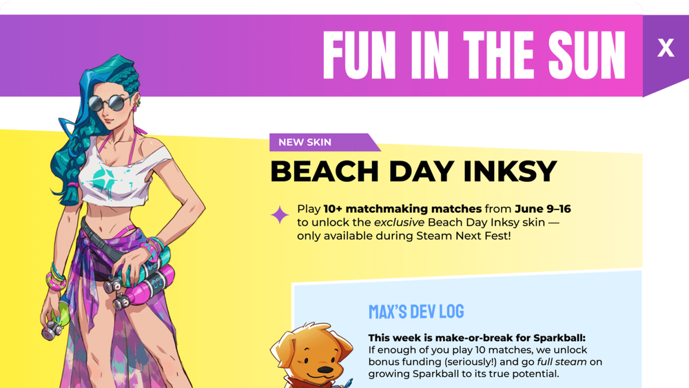 Gratis Sparkball Skin tijdens Steam Next Fest | GAM3S.GG