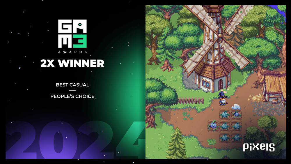 Pixels gana dos premios GAM3 y revela evento de $4M | GAM3S.GG
