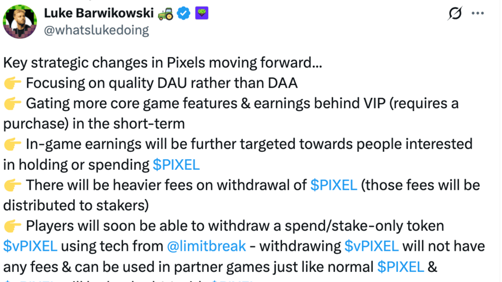 Pixels Strategic Updates to Improve Token Utility | GAM3S.GG