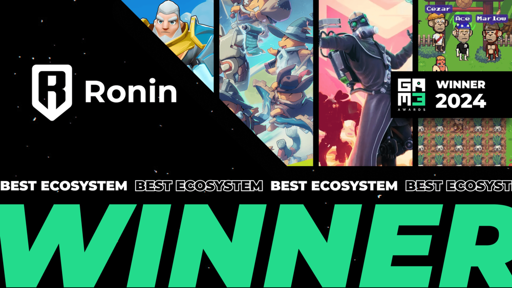 Ronin Wins Best Ecosystem at Our GAM3 Awards 2024 | GAM3S.GG