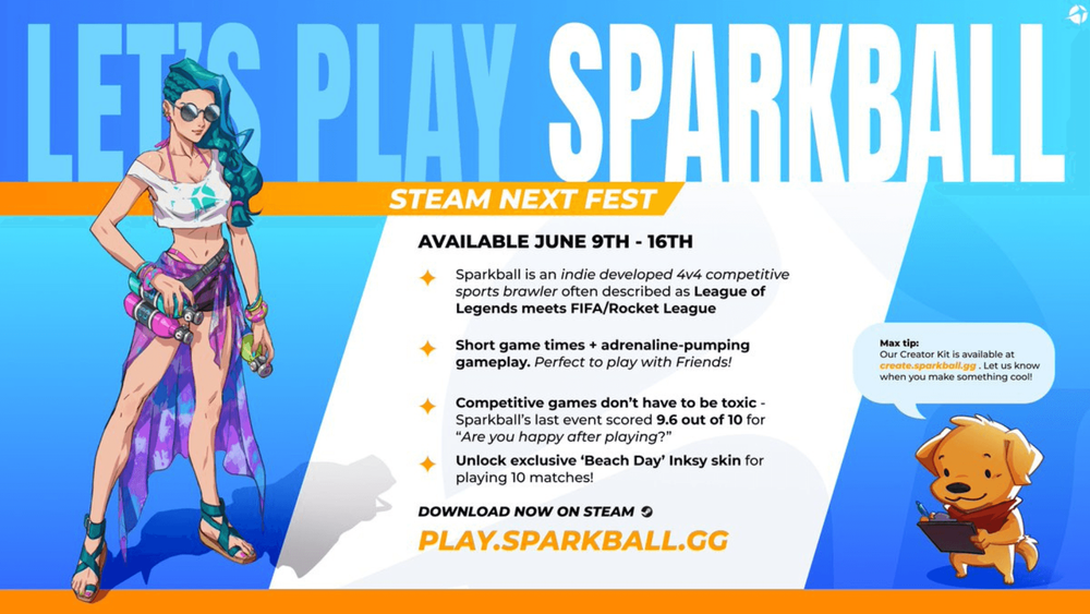 Sparkball Launches on Steam Next Fest | GAM3S.GG