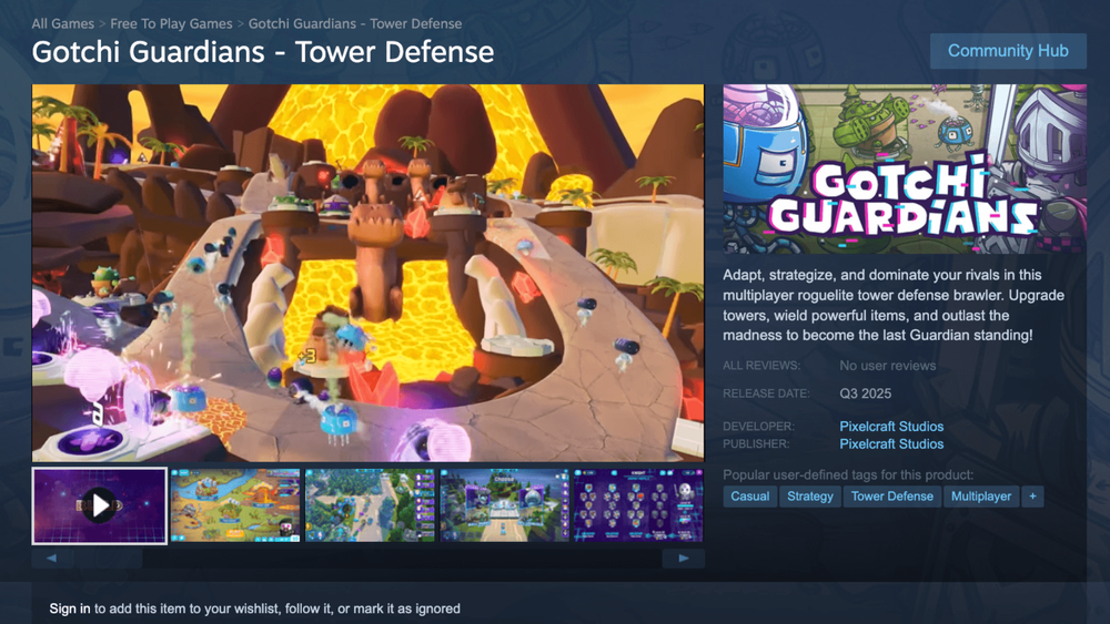Steam adds Web3 Game Gotchi Guardians | GAM3S.GG