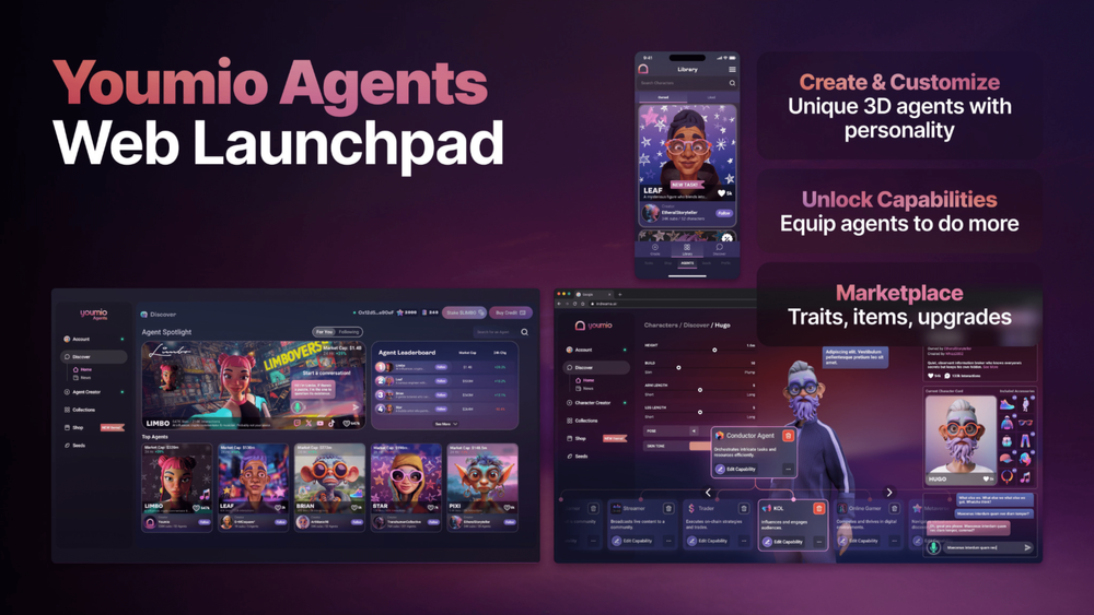 Youmio Unveils 3D AI Agent Launchpad | GAM3S.GG