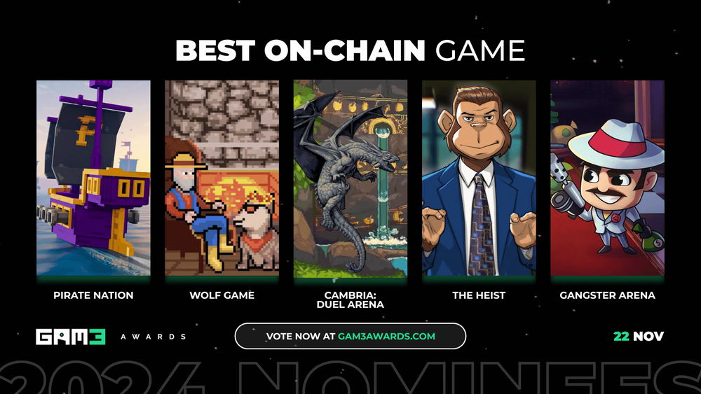 Best On-Chain Game Award | GAM3 Awards | GAM3S.GG