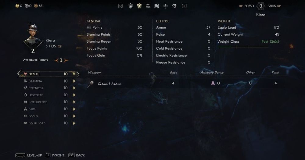 No Rest for the Wicked Stats Guide: Best Early Game Build | GAM3S.GG